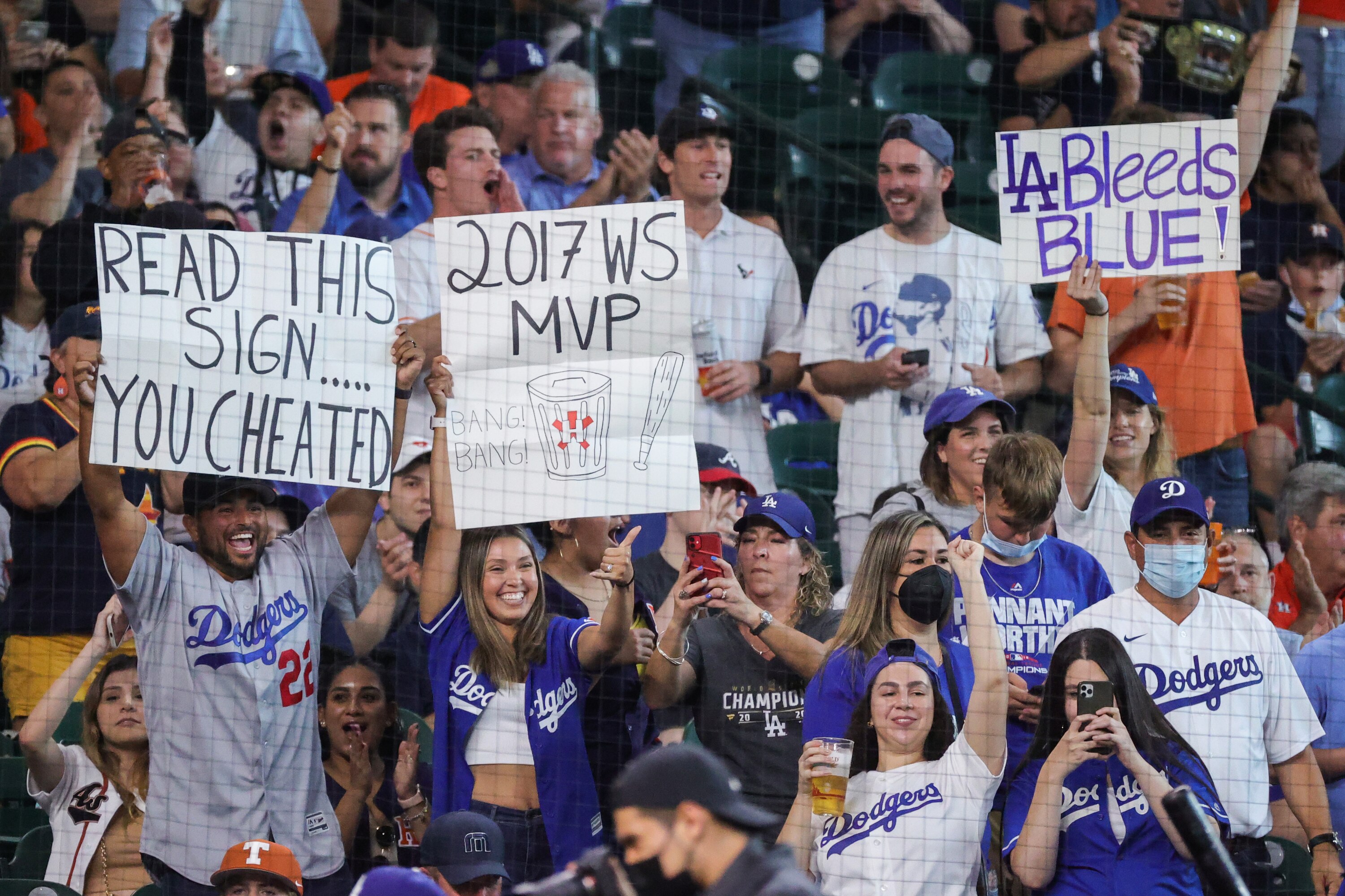 Video: Dodgers Fan Section Chants 'Cheaters' During Game vs. Astros