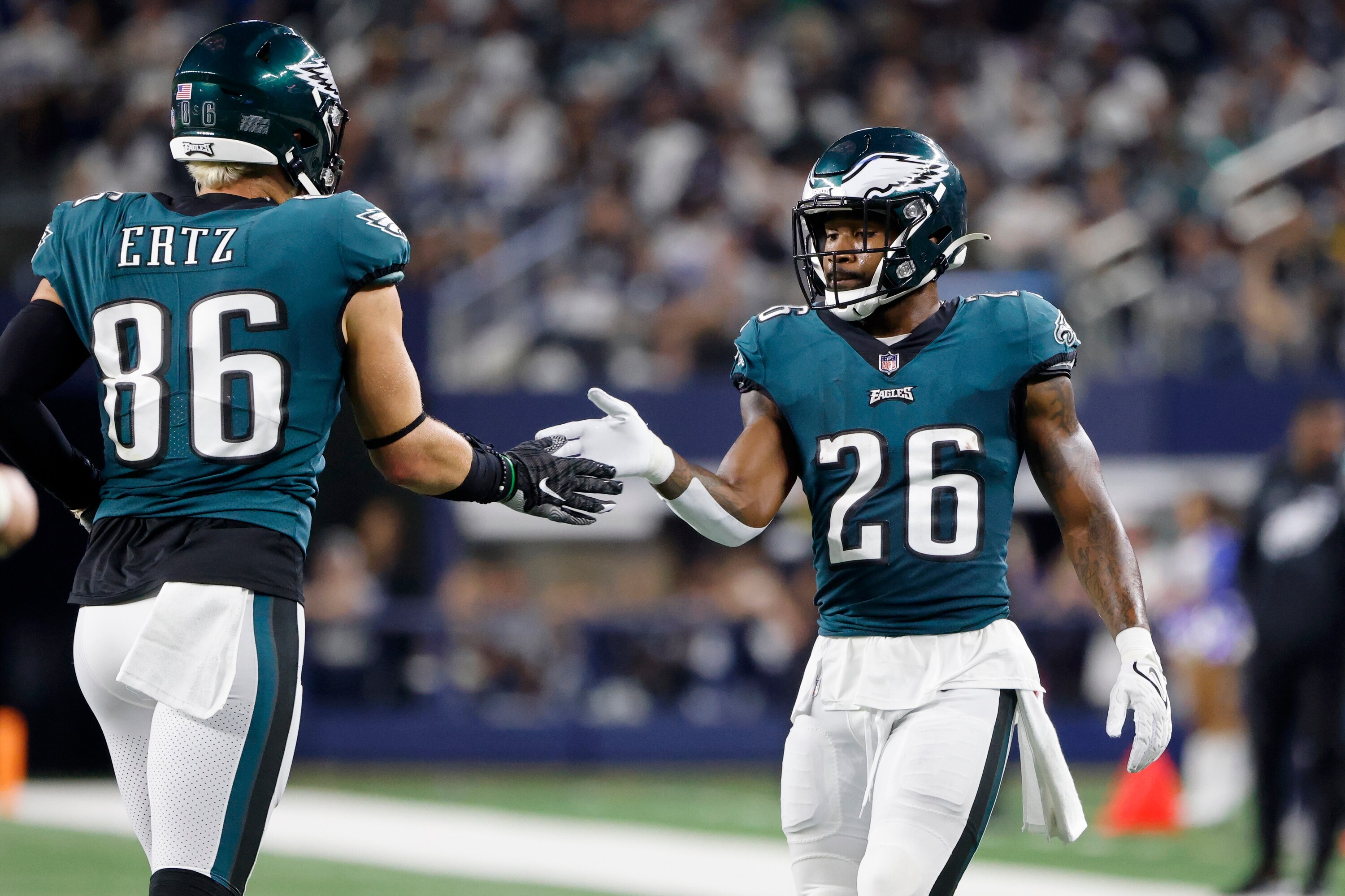 Eagles' Jalen Hurts Backs 'Pivotal' Miles Sanders: 'He's Got to Get His'