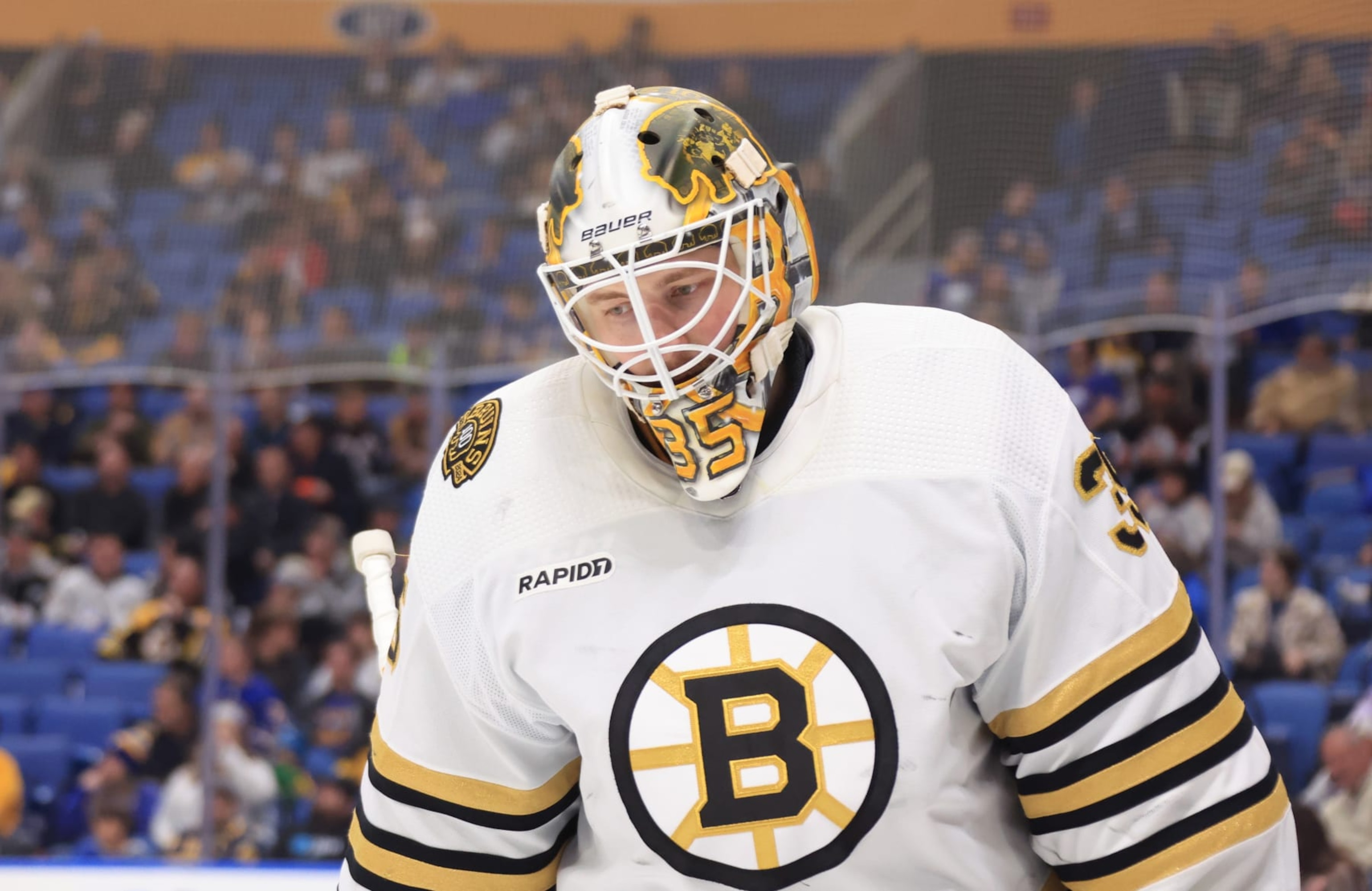 Bruins' Linus Ullmark Unveils Centennial Celebration Mask Honoring ...