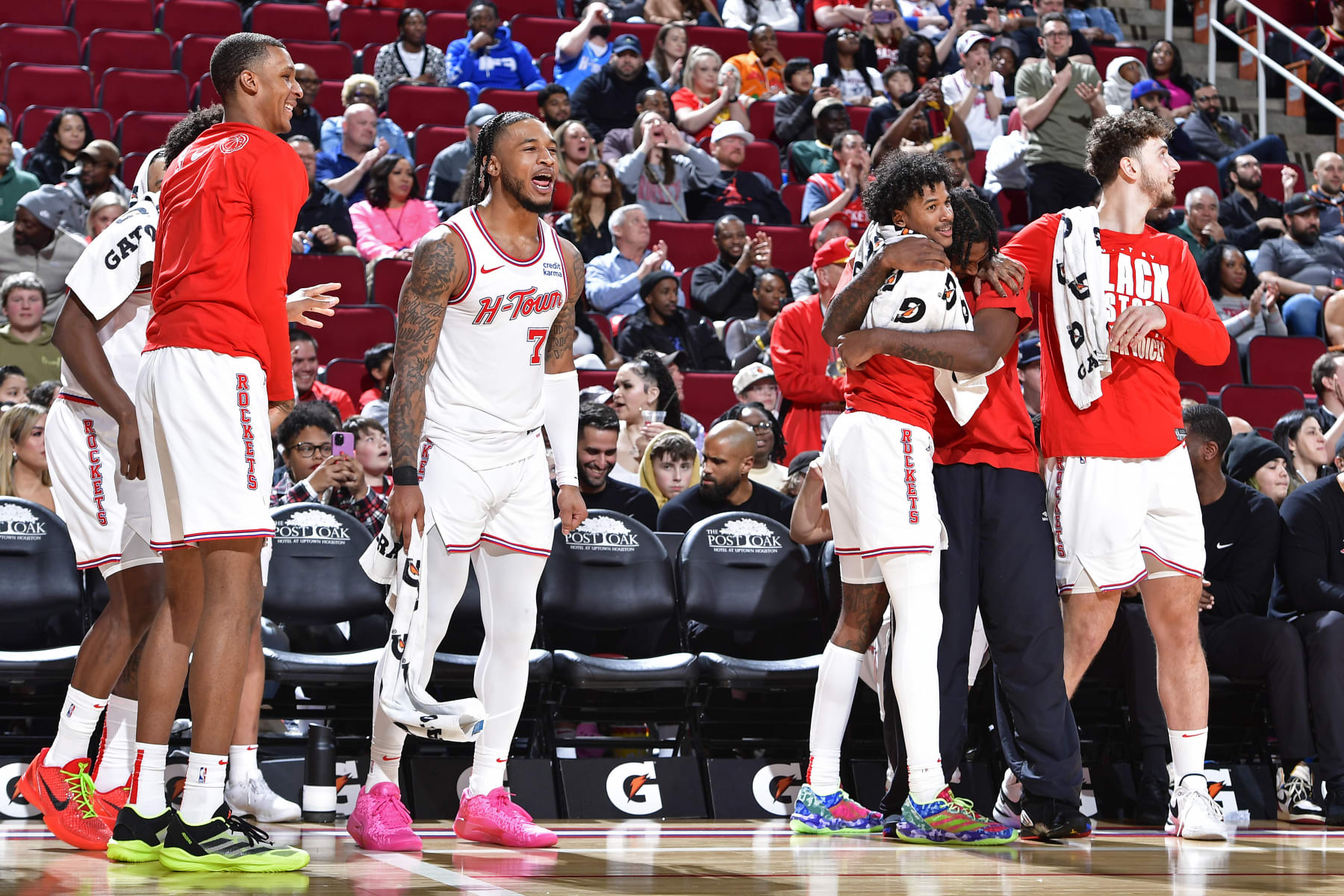 Rockets' Tari Eason Wears 'Warriors, Come Out to Play' Shirt During ...