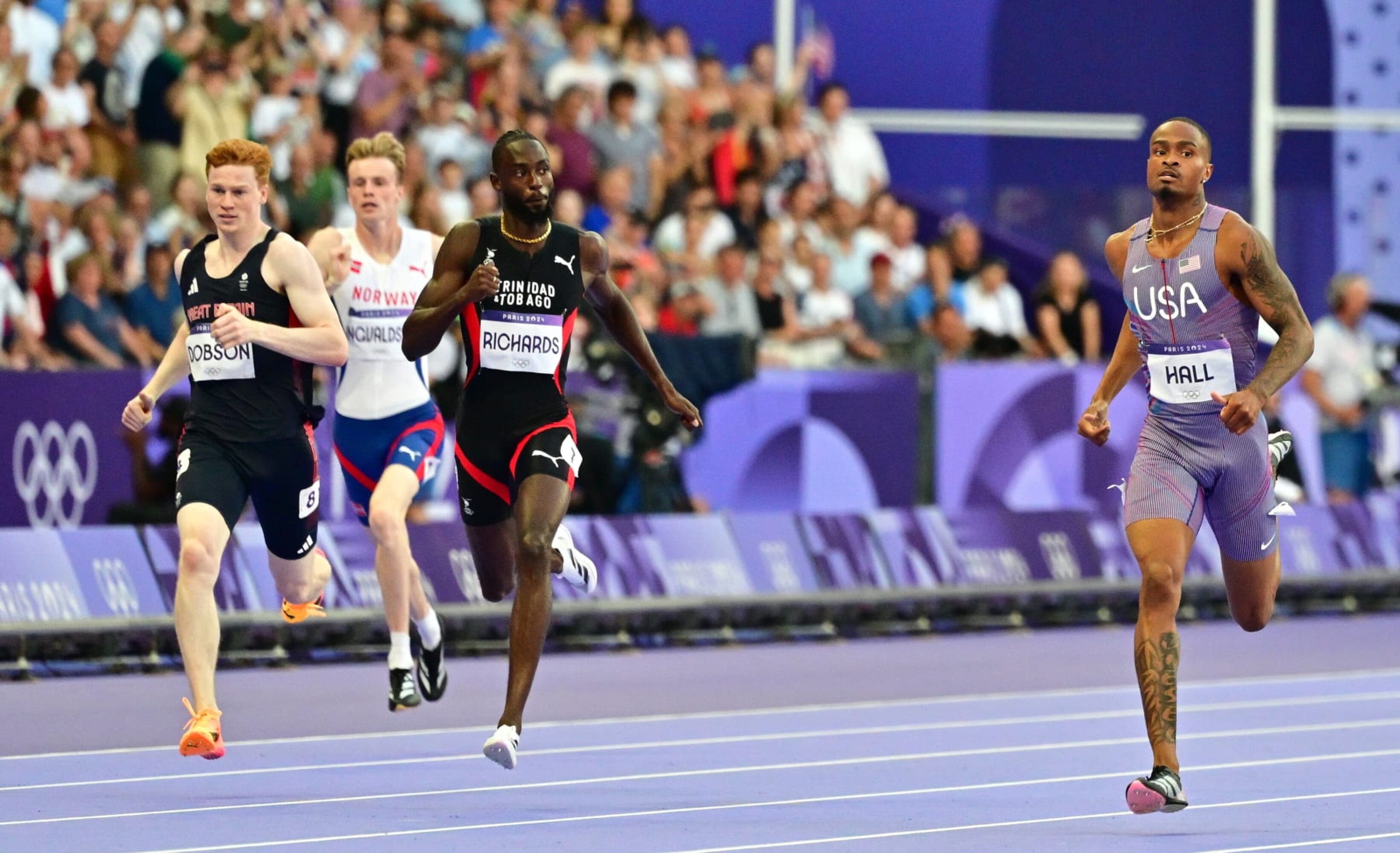 Quincy Hall Wins Gold Medal in Men's 400m at 2024 Olympics; Full Times ...