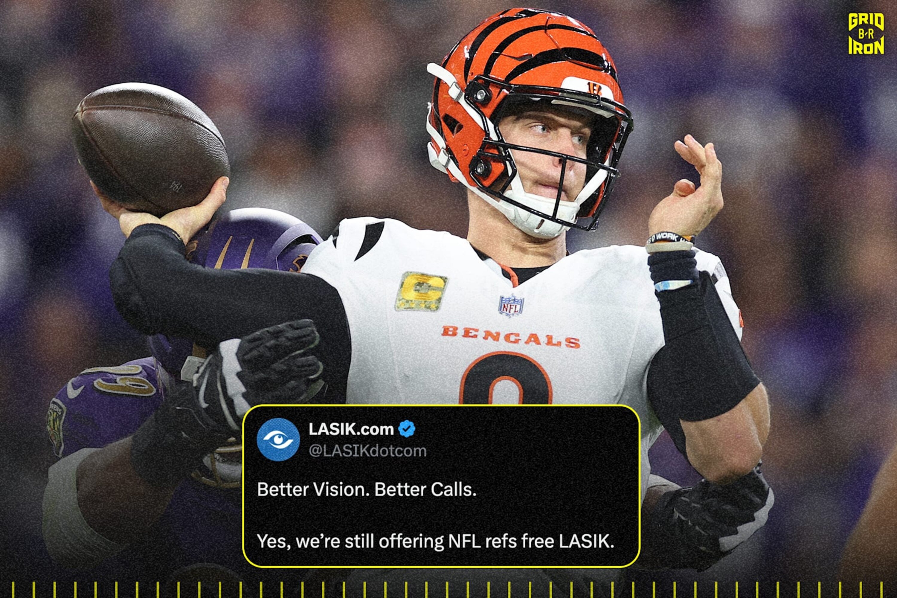 LASIK Offers Eye Surgery to NFL Refs After Missing Burrow Facemask Call ...