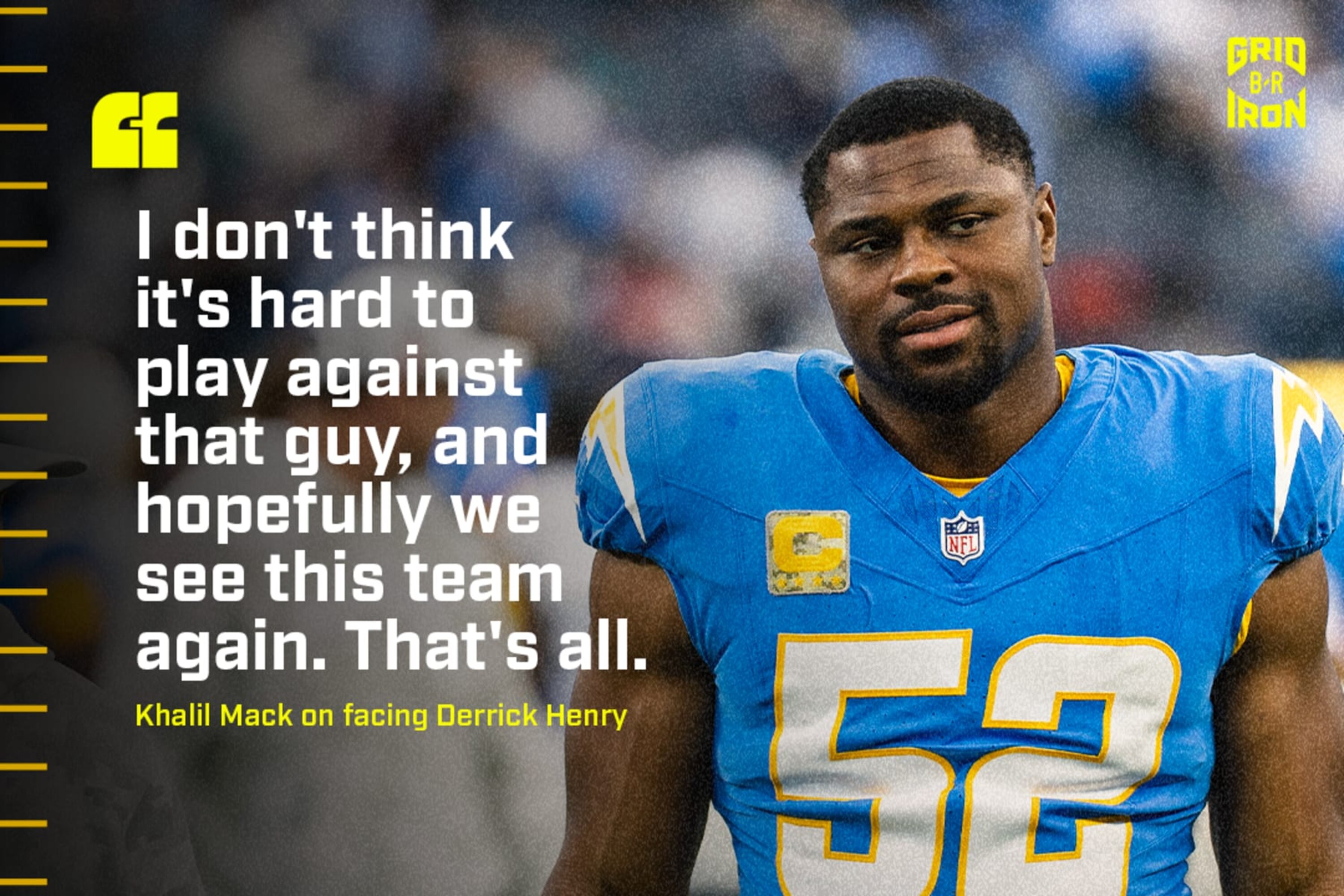 Khalil Mack Shades Derrick Henry: 'I Don't Think It's Hard' Facing ...