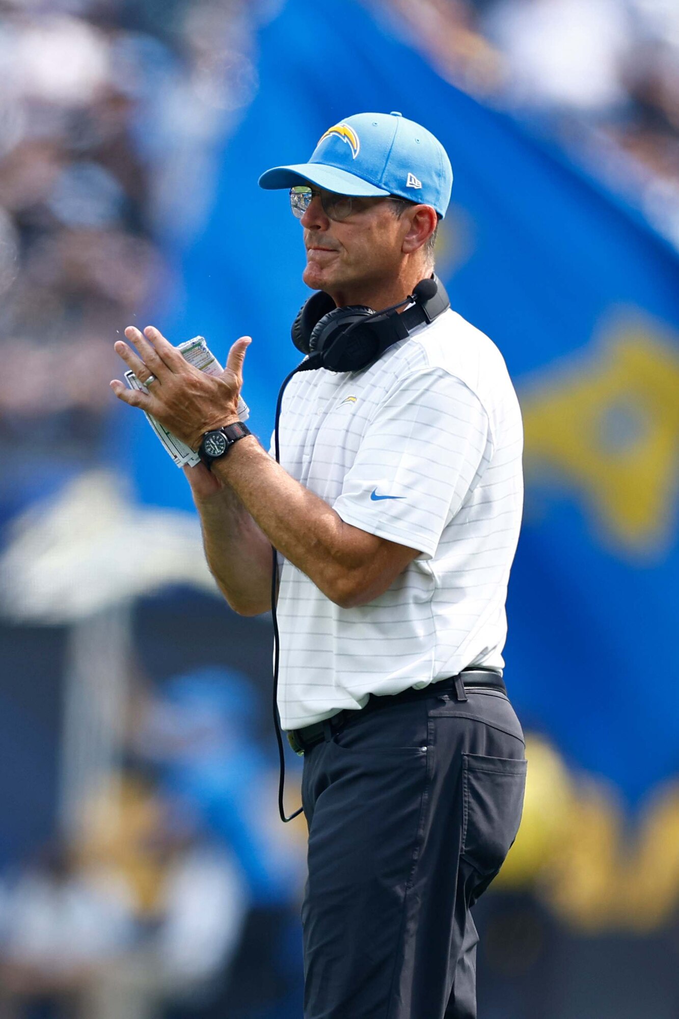 Jim Harbaugh Reflects on Chargers Beating Raiders in His Return to NFL