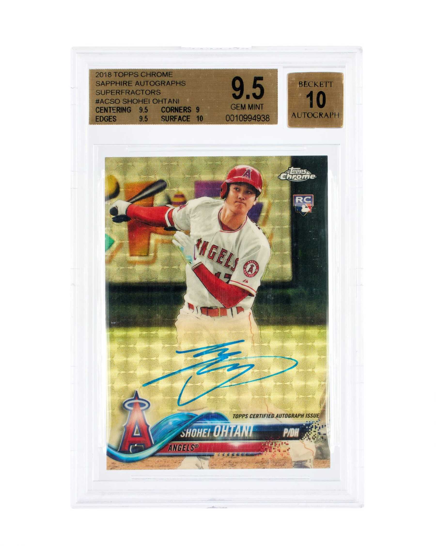 Photo: Shohei Ohtani Autographed Card Shatters Record for MLB Legend at ...