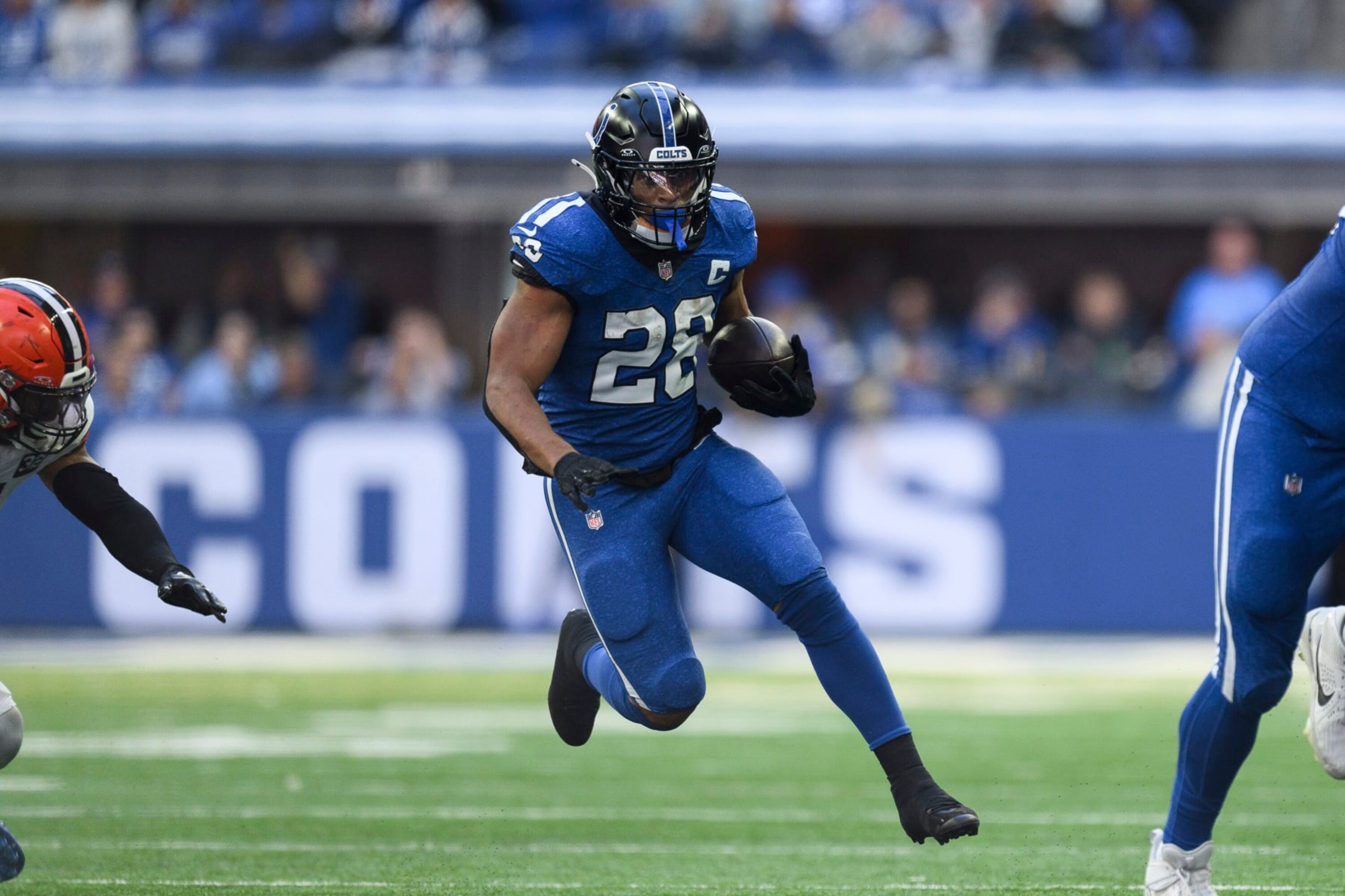 Colts' Jonathan Taylor Jokes About Getting Drug Tested After TD vs. Browns