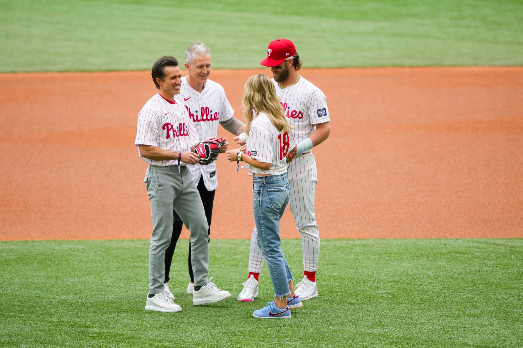 Video: Bryce Harper, Chase Utley Help Rob McElhenney's 1st Pitch Before ...