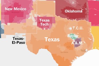 The New York Times Reveals College Football Fan Map
