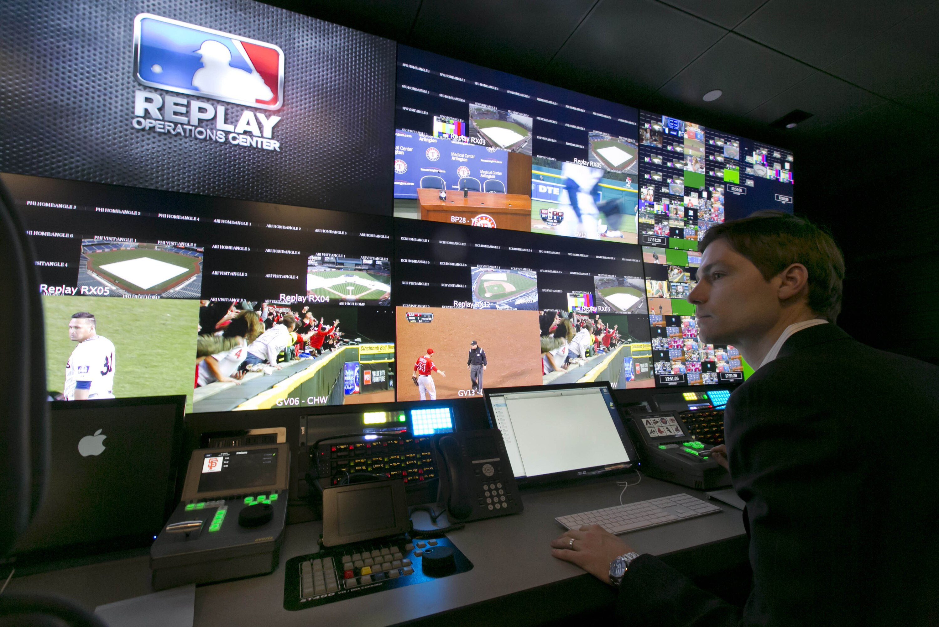 MLB's Instant-Replay Office Is Gorgeous Display of HD Monitors and Promise