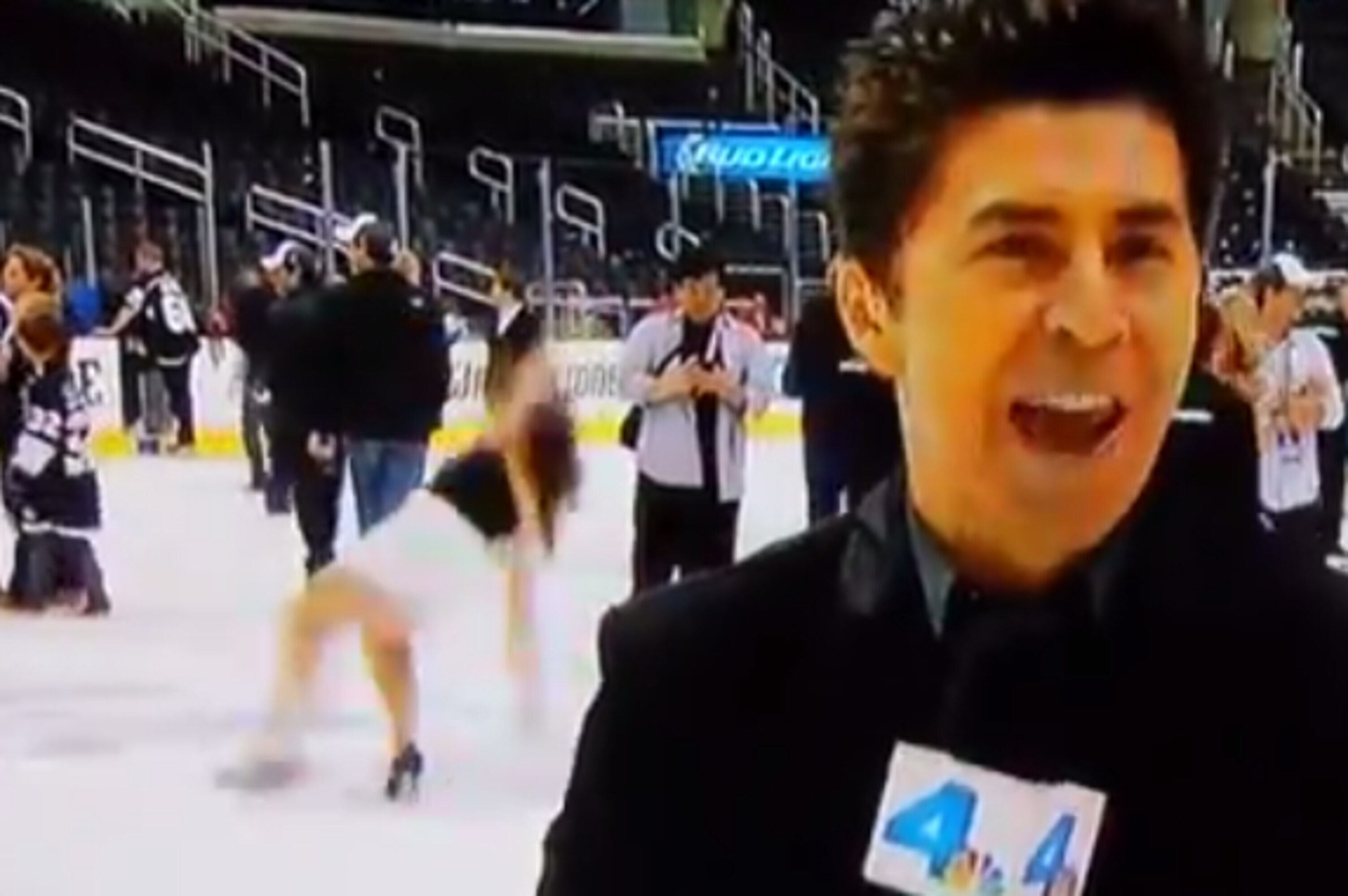Woman in High Heels Faceplants on Ice After LA Kings Win Stanley Cup