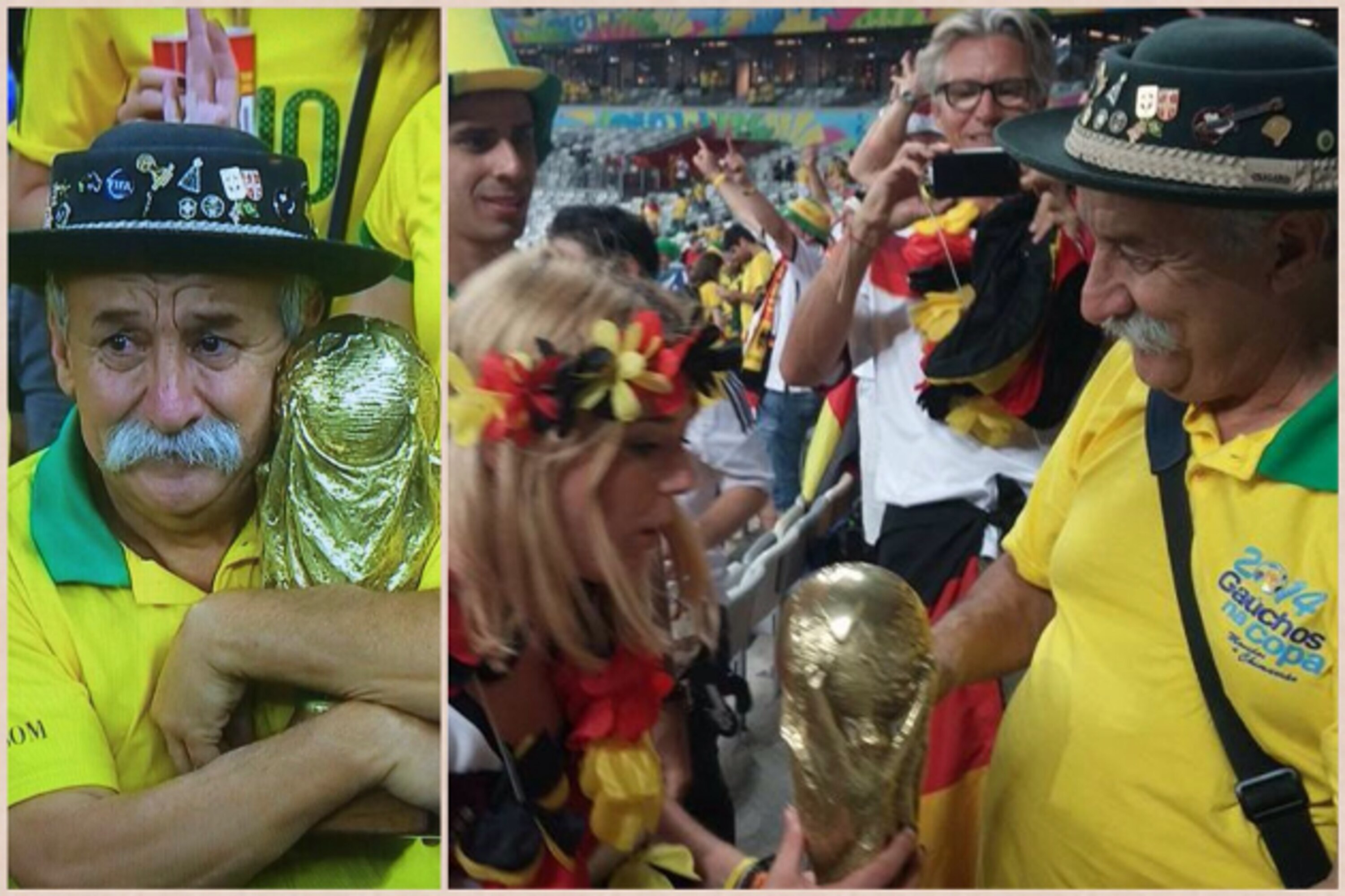 Sad Brazilian Fan Reportedly Gave His Trophy to a Germany Fan