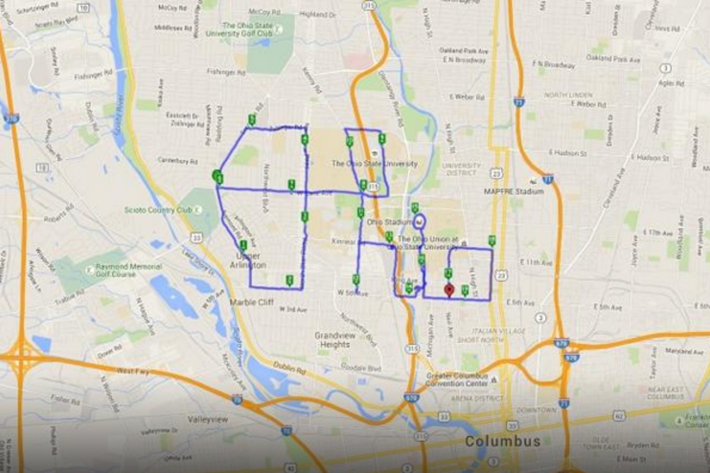 Ohio State Fans Take 6-Hour, 19-Mile Walk to Spell Out 'Ohio' in Columbus