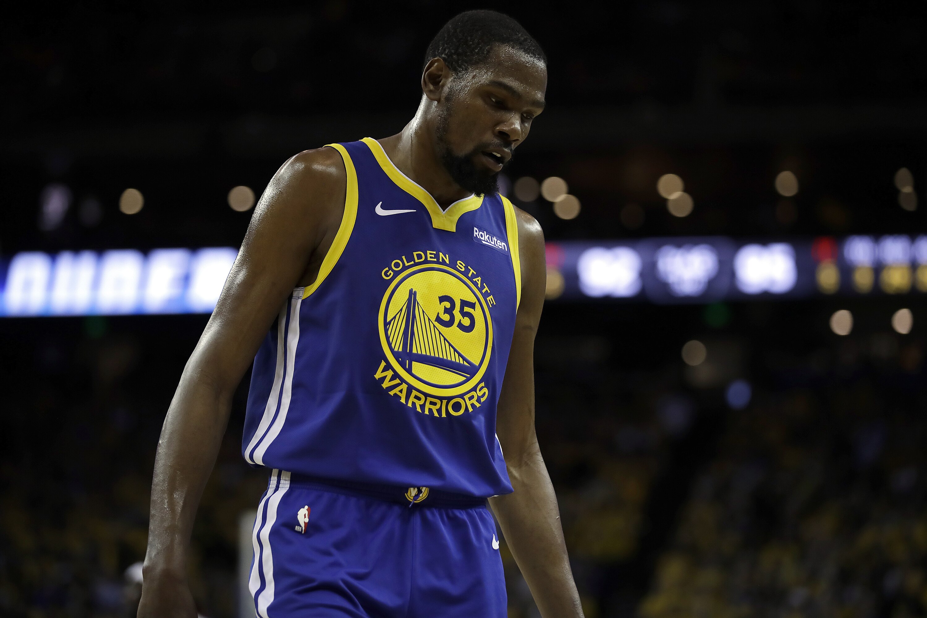 Video: Kevin Durant Seen in NYC with Bandaged Leg, Scooter After ...